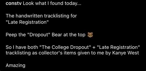 Cons Posts Original Handwritten Lr Tracklist R Westsubever