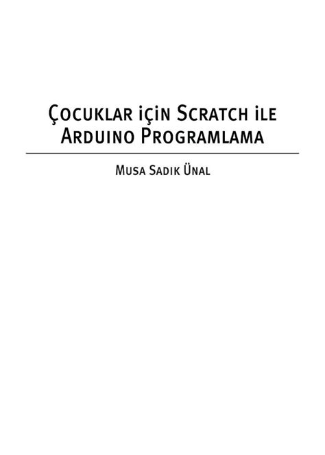 PDF Çocuklar için Scratch ile Arduino Programlama Kitabı 2019 12 17 vii ocuklar için