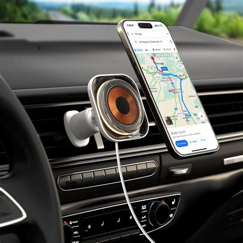 Giá đỡ Momax 1 Charge Flow Series Cm29 Giá đỡ Kiêm Sạc Không Dây Từ Tính Qi 15w Kẹp Cửa Gió