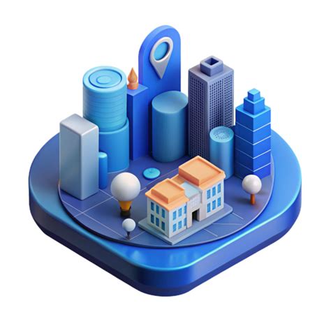 Serene Abstract Smart City Data Visualization Chart Cutout Authentic