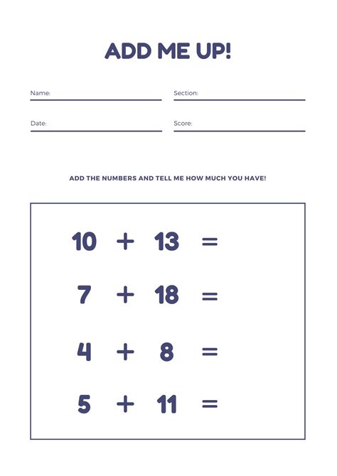 Math Word Worksheets Free Printable