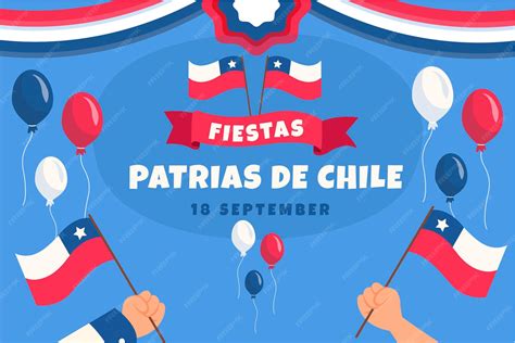 Fondo Plano De Vector Libre Para Fiestas Patrias Chile Vector Premium