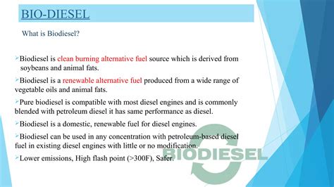 Alternative Fuel Bio Diesel Ppt