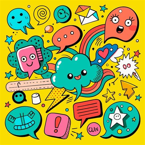 Un Dessin Animé Coloré Des Objets De Griffon Cliparts Vecteur Premium