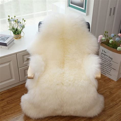 Altlue Real Genuine Sheepskin Rug Natural Fur Rug Sheep