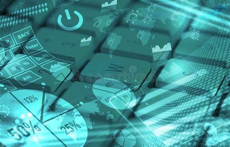 Keyboard With Glowing Cloud Technology Icons Stock Image Image Of Cloud Computer