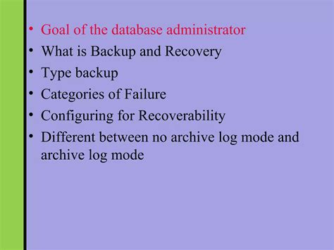 Database Backup And Recovery Basics Ppt