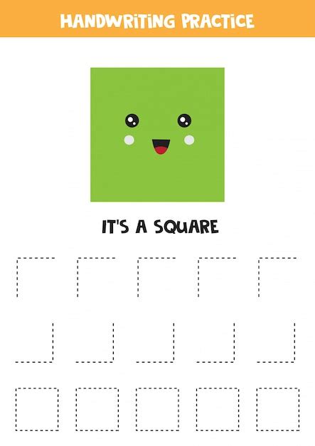 아이들을위한 필기 연습 교육용 워크 시트 프리미엄 벡터