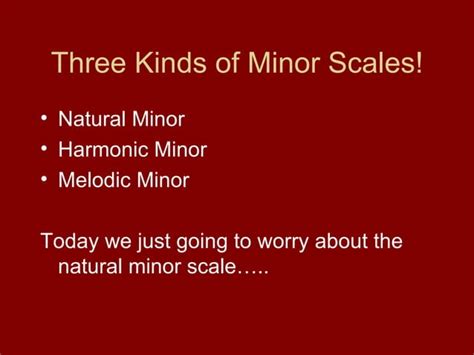 Minor Scales And Keys Ppt