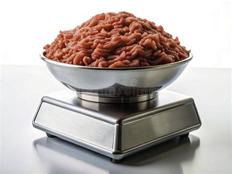 Precisely Measured Ground Beef A Culinary Photography Closeup Of Ground