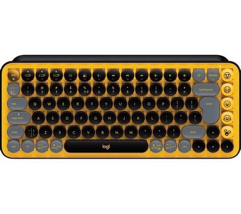 LOGITECH POP Keys Wireless Mechanical Keyboard Blast Yellow Fast Delivery Currysie