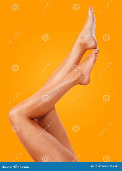 Closeup Of A Young Woman Tanned Legs Stock Image Image Of Purity