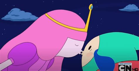 Adventure Time Anime Finn And Flame Princess Kiss