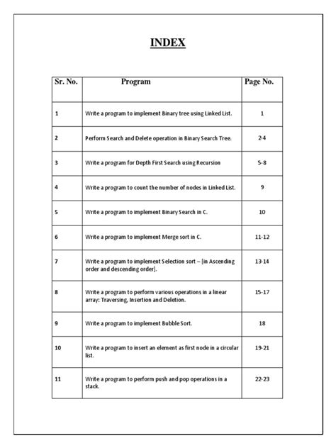 Index Sr No Program Page No Pdf