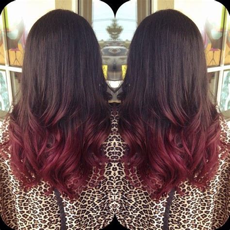 Brunette To Red Ombre Hair Red Ombre Hair Dark Red Hair Color Dark