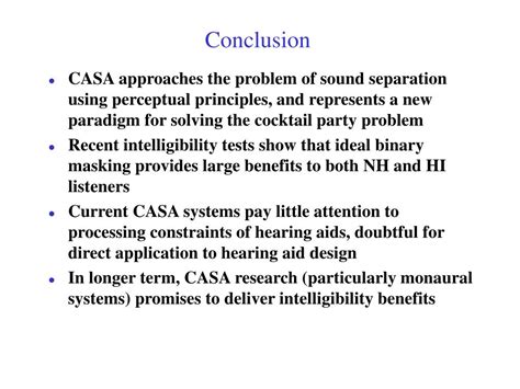 Ppt Computational Auditory Scene Analysis And Its Potential