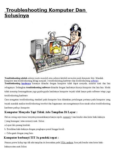 Troubleshooting Komputer Dan Solusinya Ppt