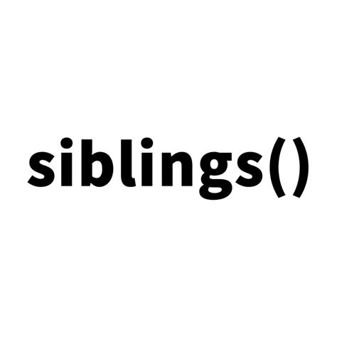 How To Efficiently Manipulate Sibling Elements With The JQuery Siblings