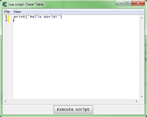 Lua Basics Cheat Engine