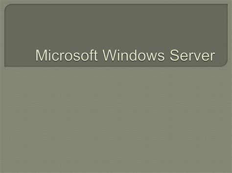 PPT Microsoft Windows Server PowerPoint Presentation Free Download ID