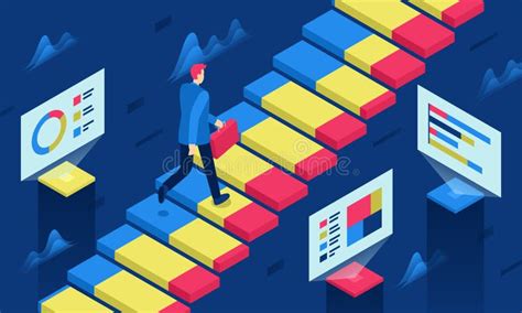 This Colorful Isometric Image Illustrates The Career Ladder Progression From Entry Level This Colorful Isometric Image Illustrates The Career Ladder Progression From Entry Level