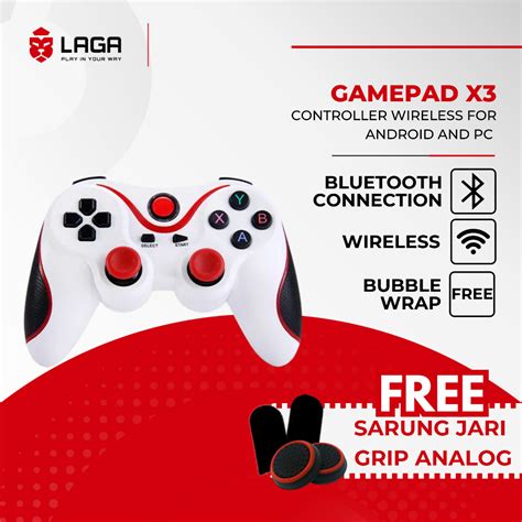 Jual Gamepad Joystick Bluetooth Wireless Controller For Android Terios X3 With Holder Shopee