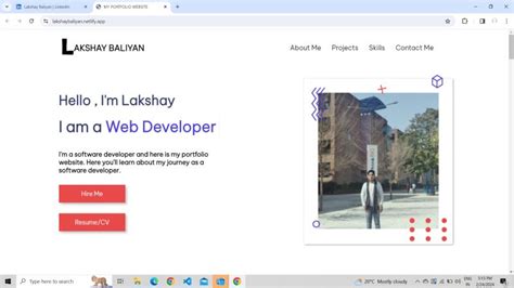 Launching My Portfolio Website Lakshay Baliyan Posted On The Topic Linkedin