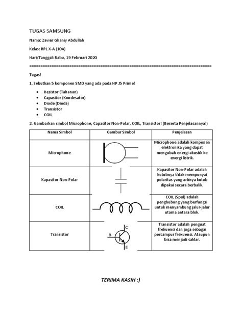 Tugas Smd Komponen Zavier Pdf Tugas Smd Komponen Zavier Pdf