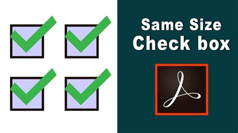 How To Make Checkbox Sizes Consistent In A Fillable Pdf Form