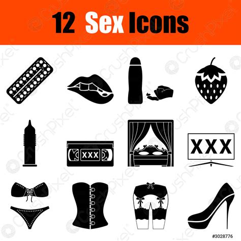 Set Van Sekspictogrammen Stock Vector Crushpixel