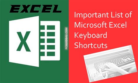 Microsoft Excel Shortcut Keys For Windows Pcguide U Artofit