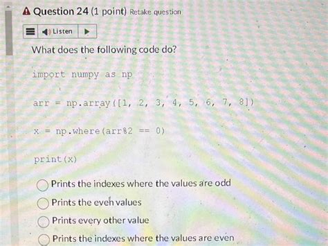 Solved Which Of The Following Arrays Is A Two Dimensional Chegg