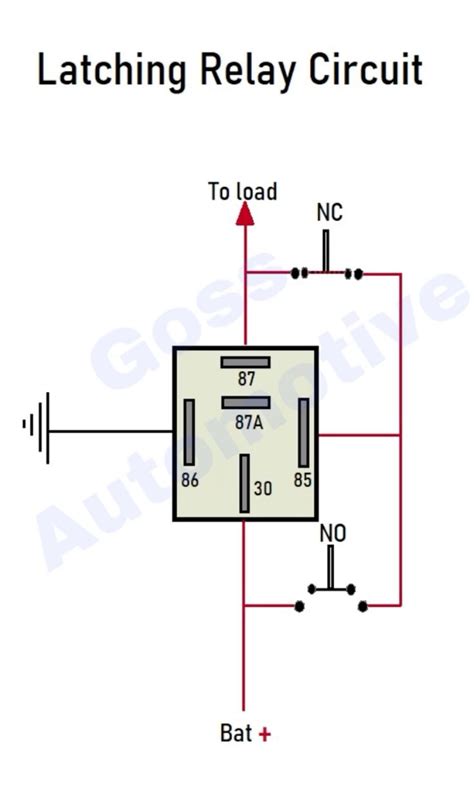 Latching Relay Circuit Diagram