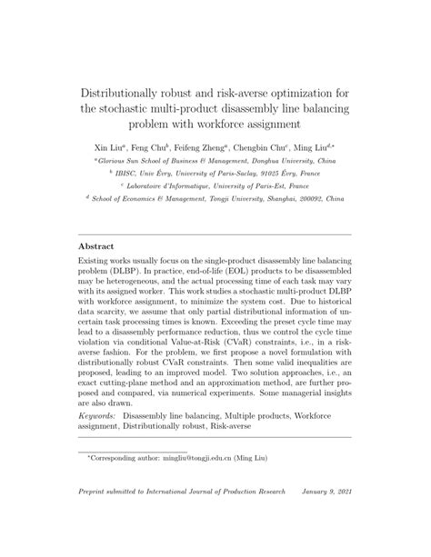 Pdf Distributionally Robust And Risk Averse Optimisation For The Stochastic Multi Product