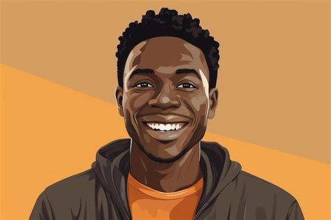 premium photo intelligent smile black male software developer generate ai