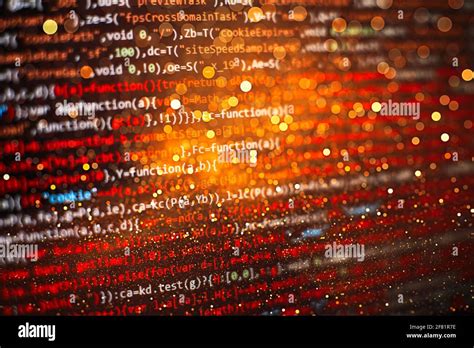 Website Html Code On The Laptop Display Closeup Photo Information
