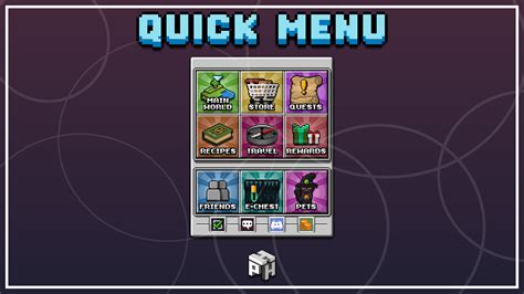 Artstation Quick Menu Custom Minecraft Gui