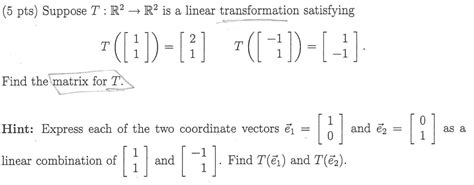 Solved Suppose T R Rightarrow R Is A Linear Chegg