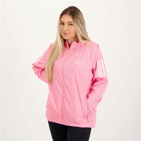 Jaqueta Adidas Corta Vento Own The Run Feminina Rosa Jaqueta E Casaco