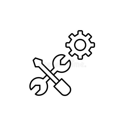 Tools Screwdriver Wrench And Cogwheel System Maintenance Advanced Settings Technical Tools