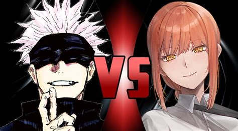 Makima And Gojo Chainsaw Man X Jujutsu Kaisen Crossov