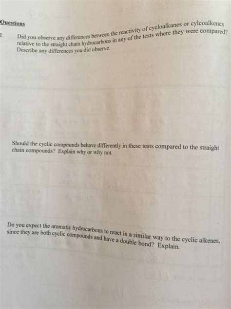Solved Did You Observe Any Differences Between The Chegg
