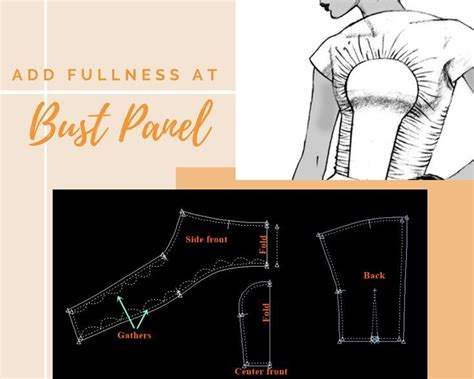 Fullness Around At Bust Panel Pattern Making Paneling Bust