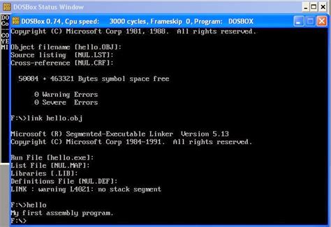 save compile and debugging a assembly program ~ take a new steps in programming world