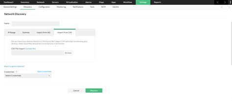 Import Devices From A Csv Or Text File Manageengine Opmanager