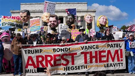 No Kings Protests Thousands Gather Across Us Against President Donald