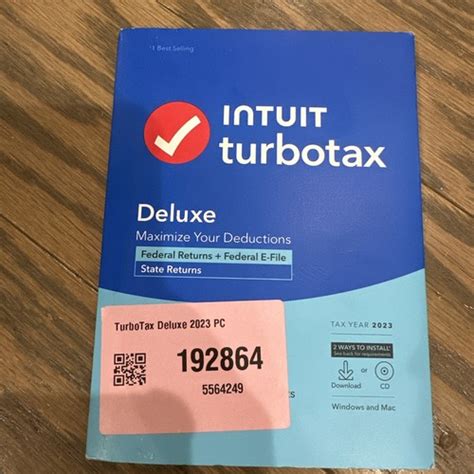 Intuit Turbotax Deluxe 2023 Tax Software Disk W Code Federal And State Sealed Ebay