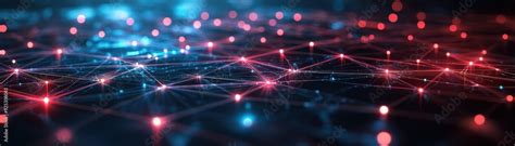 Cyber Security Network Map With Interconnected Digital Nodes Stock Illustration Adobe Stock