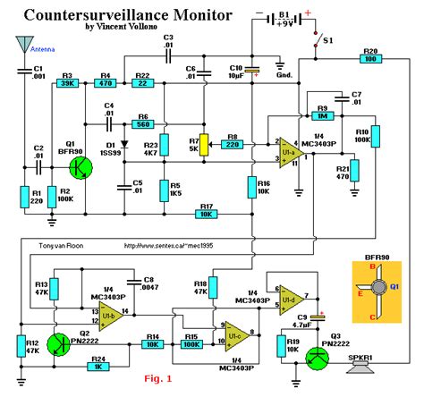 Countersurveillance Monitor Control Circuit Circuit Diagram