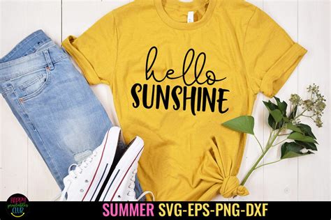 Hello Sunshine Svg I Beach Svg I Summer Svg I Cut File So Fontsy